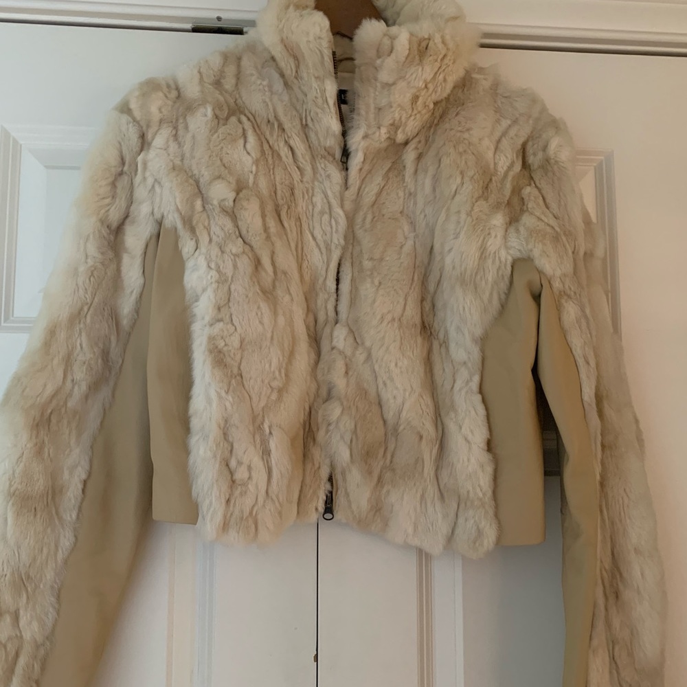 Rare Vintage Bebe Rabbit & Leather Jacket Coat - Gem